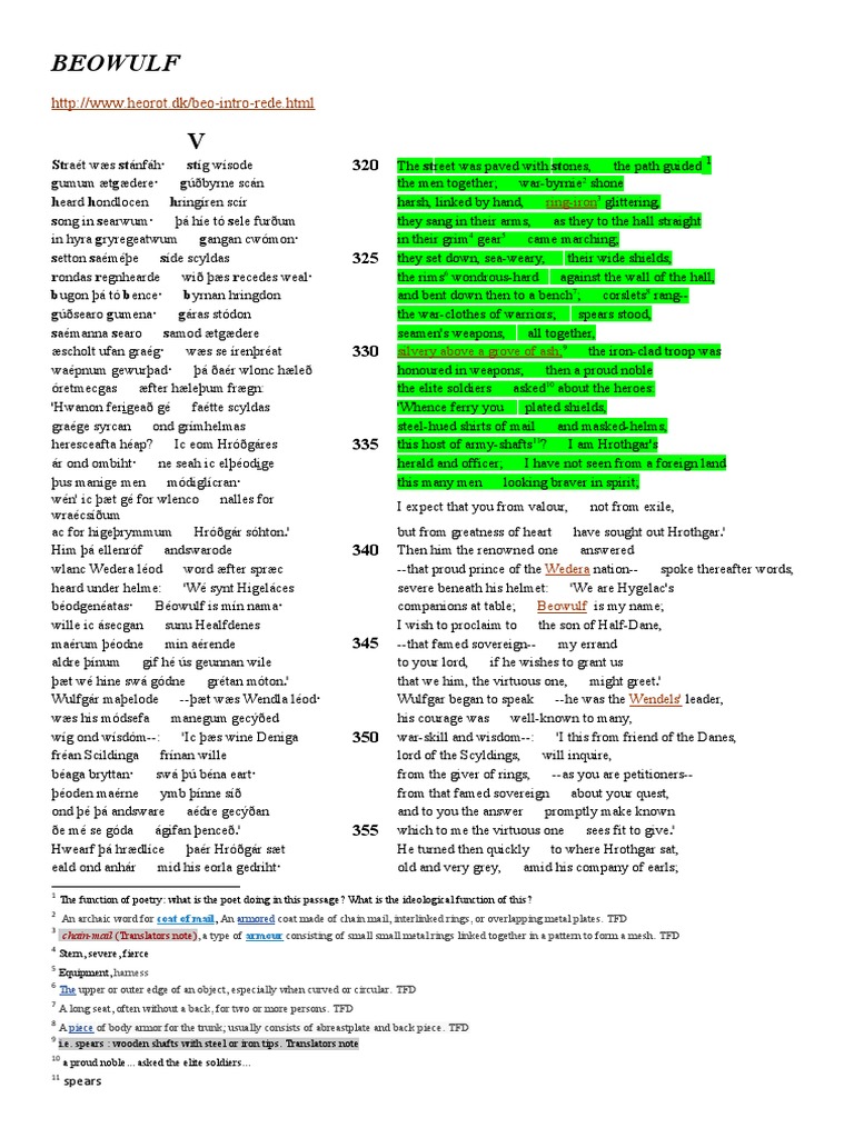 BEOWULF | PDF | Old English Poems | Beowulf