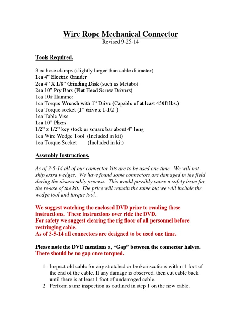 AA Revised Instructions Connectors 9-25-14 BC 7-15-16 | PDF ...