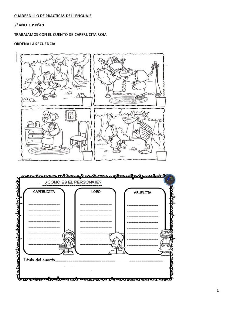 Actividades De Secuenciación De Caperucita Roja