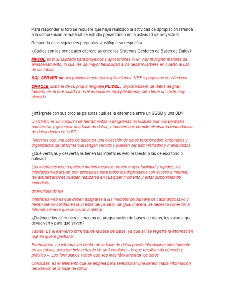 AP06-AA7-EV04. Foro Análisis e Interpretación de Datos Dentro de Una Base de Datos | PDF | Mi ...
