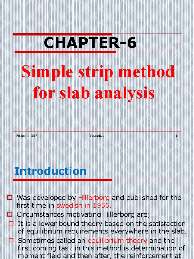 Chapter-6 .Strip Method of Slab Analysis | PDF | Applied And ...