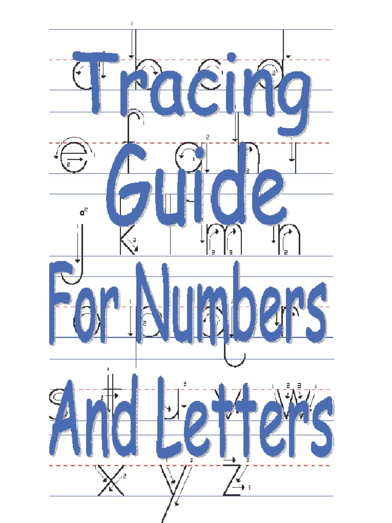 Printable Tracing Guide For Writing Numbers and Letters | PDF | School ...