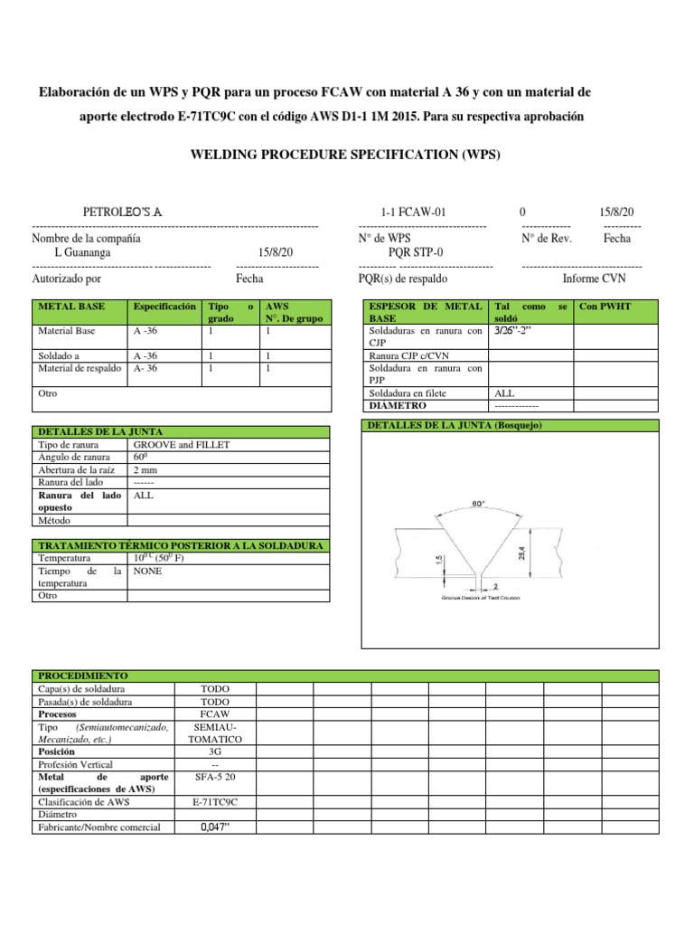 WPS PQR | PDF | Soldadura | Construcción