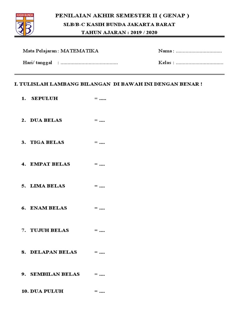 Matematika SLB | PDF