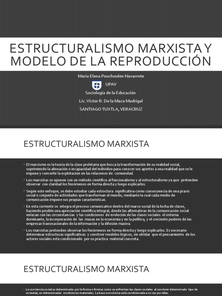 4 Estructuralismo Marxista y Modelo de La Reproducción | PDF | marxismo ...