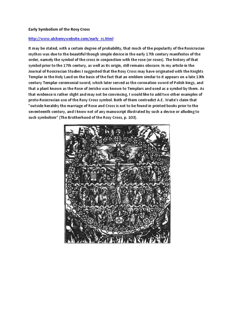 Origins of the Rosy Cross Symbol | PDF | Rosicrucianism | Esotericism