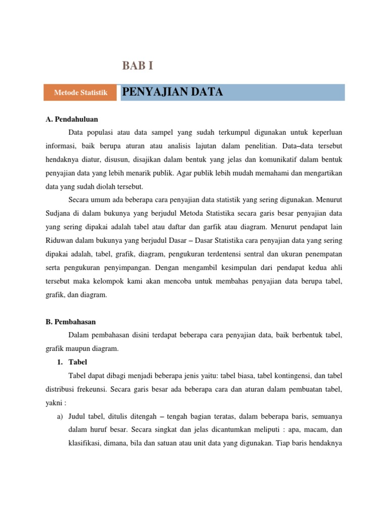 Pertemuan 1 - Penyajian Data | PDF
