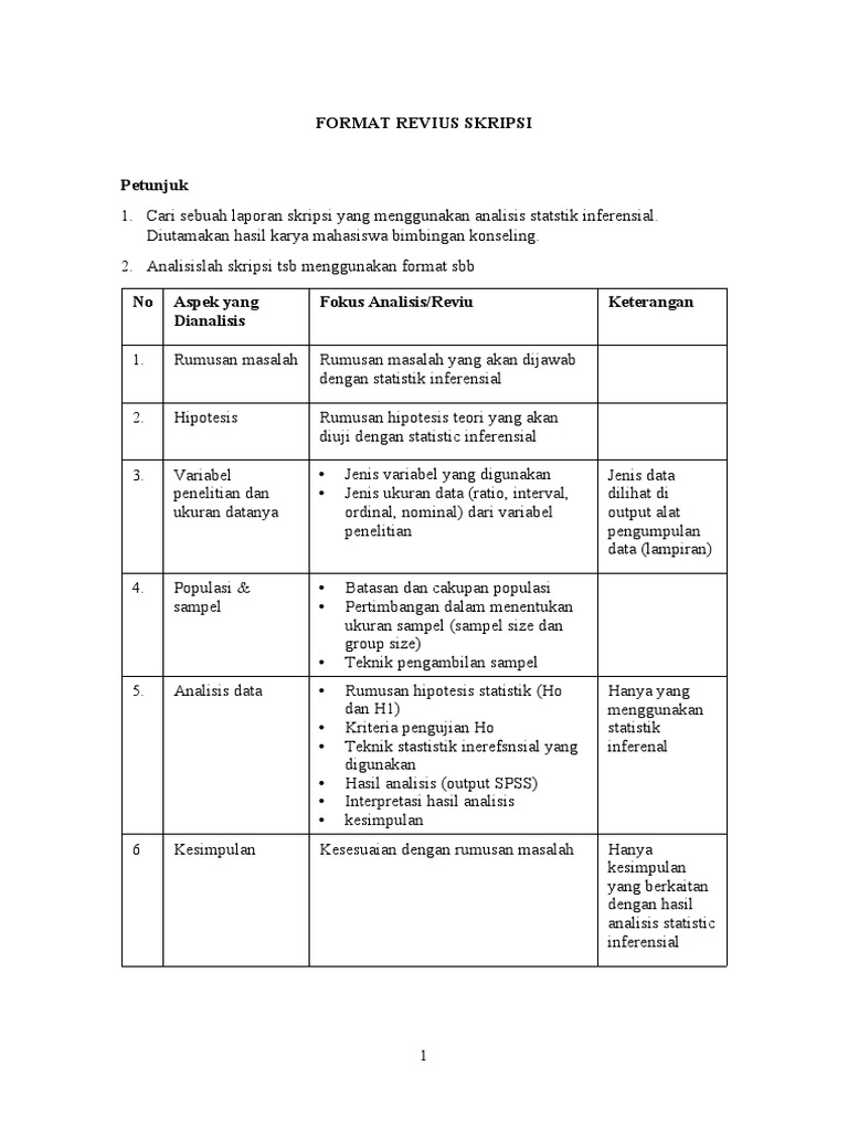 Format Reviu Skripsi | PDF