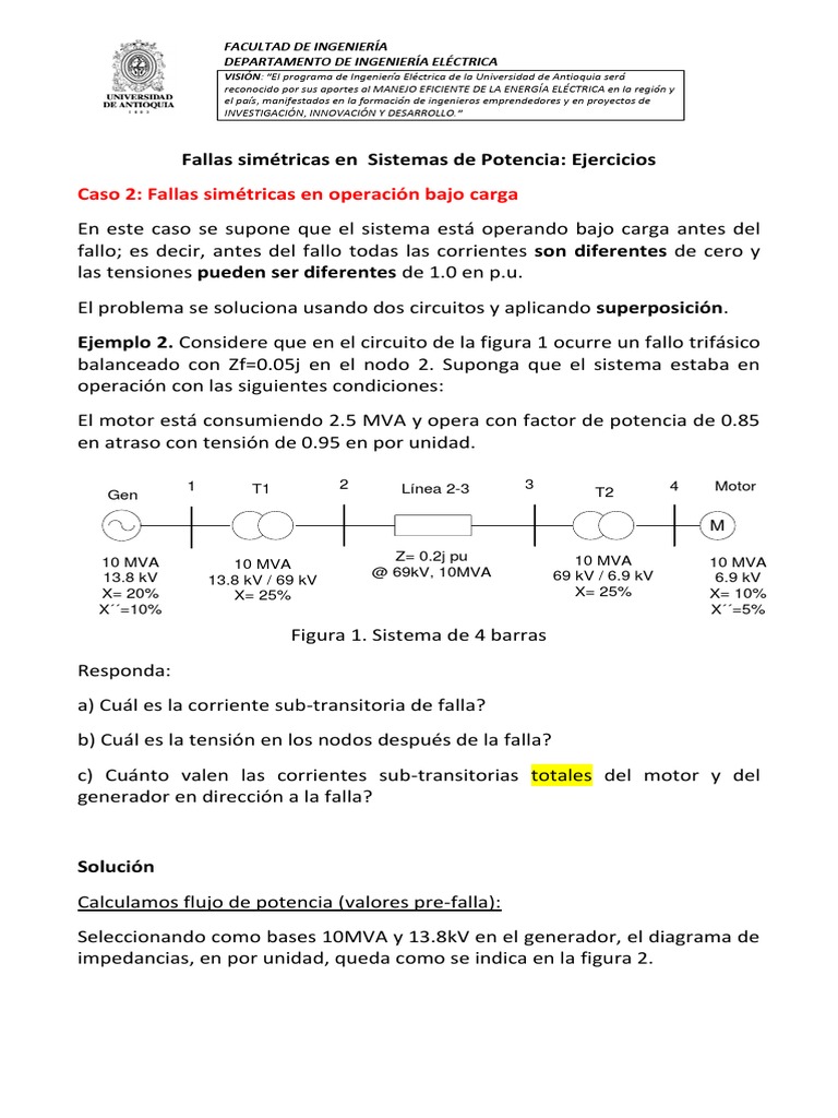 Fallas Simétricas Parte 2 | PDF | Energia electrica | Ingenieria Eléctrica