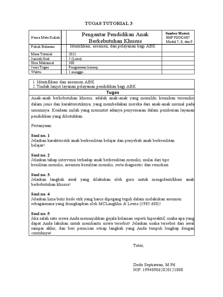 TUGAS TUTORIAL 3 ABK-dikonversi | PDF