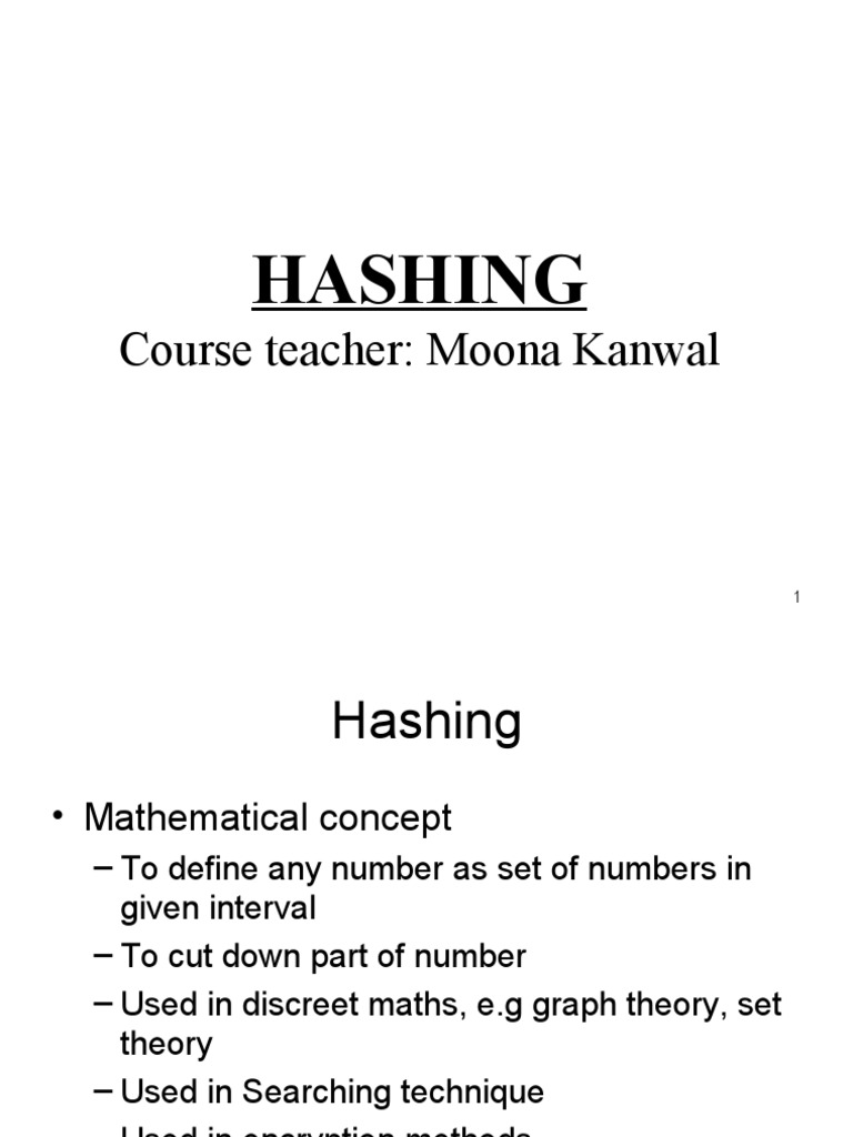 Hashing Techniques And Hash Functions Explained Pdf Array Data