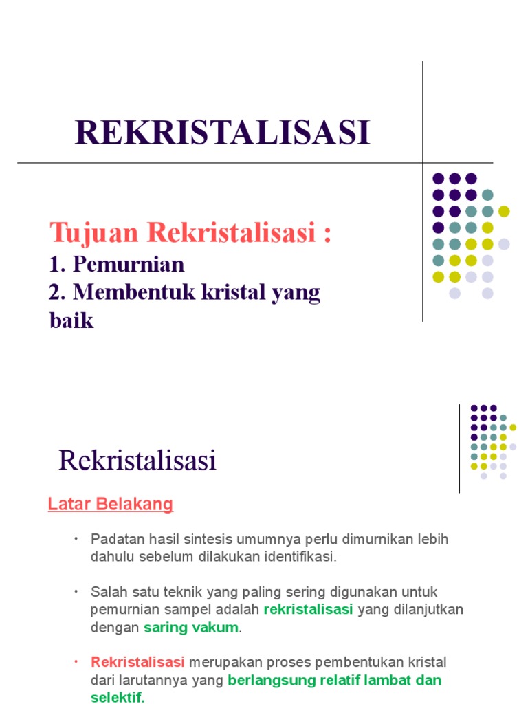REKRISTALISASI | PDF