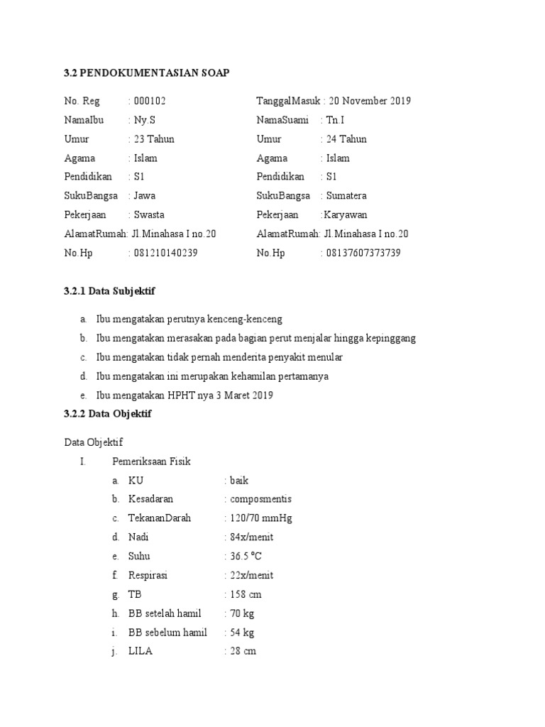 SOAP Panggul Sempit | PDF
