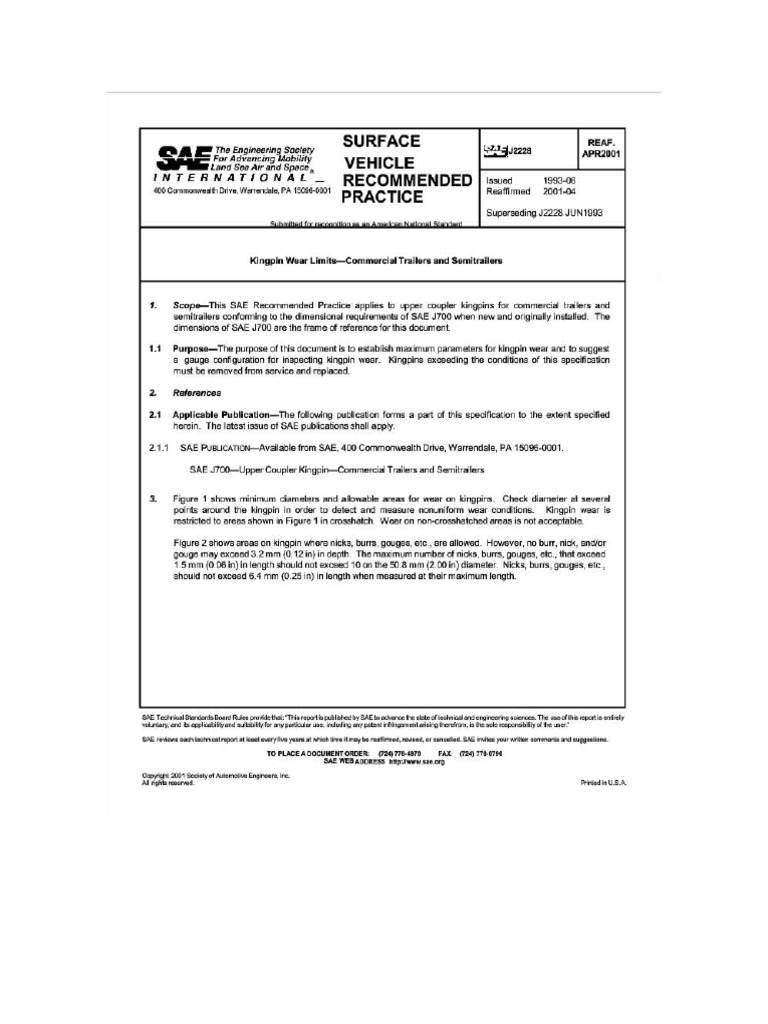Sae j2228 Kin Pin | PDF