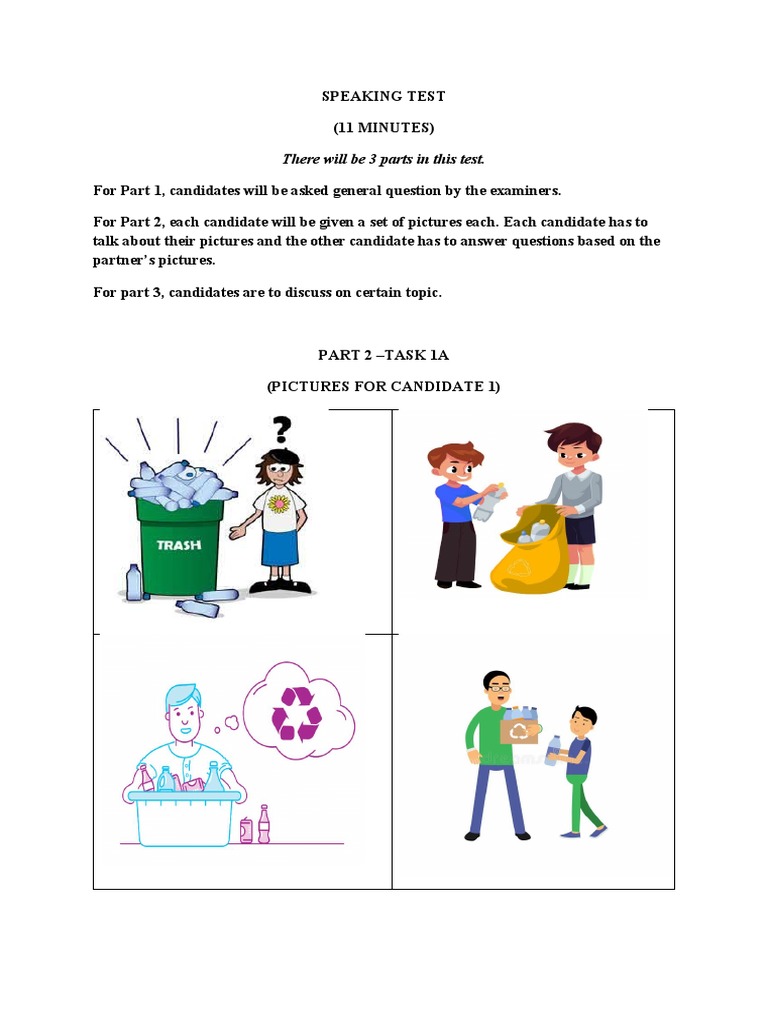 PT3 Speaking Test Structure and Tasks | PDF | Language Arts ...