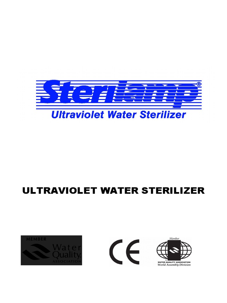 Sterilamp Uv System Operation Manual | PDF | Ultraviolet | Water