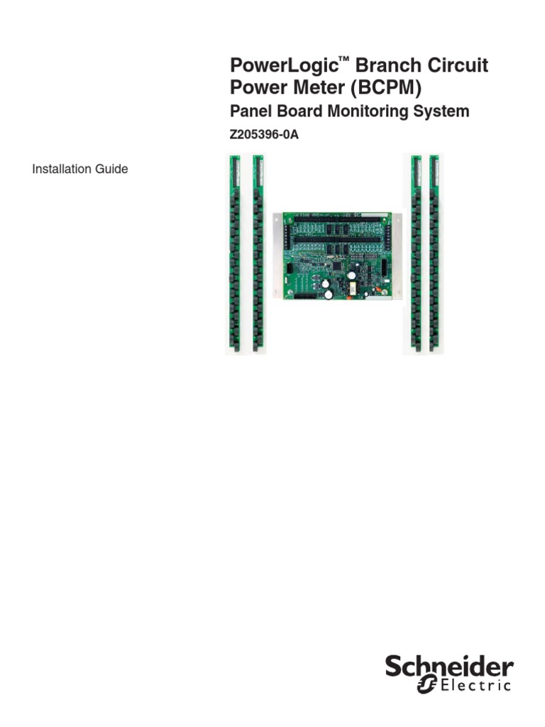 Powerlogic Branch Circuit Power Meter (BCPM) : Panel Board Monitoring ...