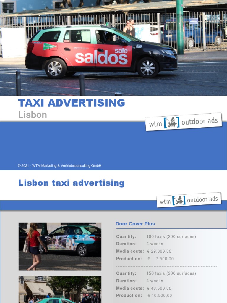 Lisbon Taxi Advertising | PDF | Promotion And Marketing Communications ...