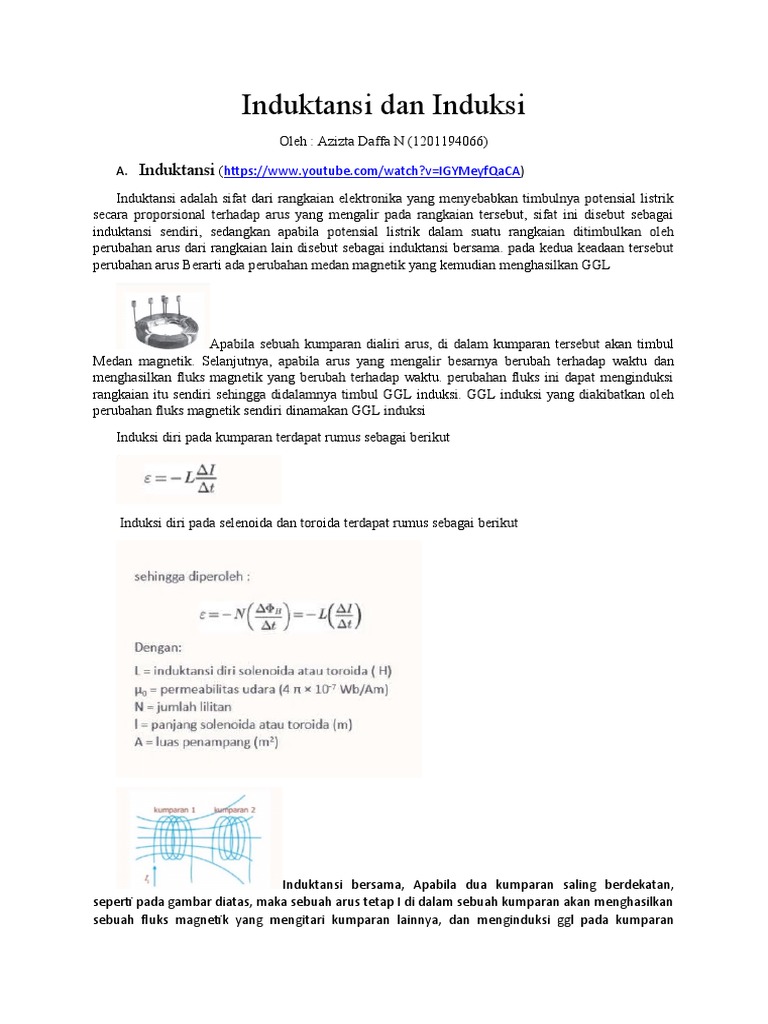 Induktansi Dan Induksi | PDF