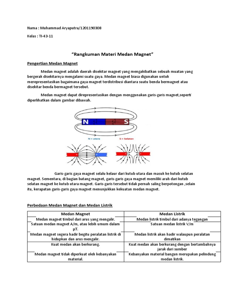 Rangkuman Dan Contoh Soal Medan Magnet | PDF