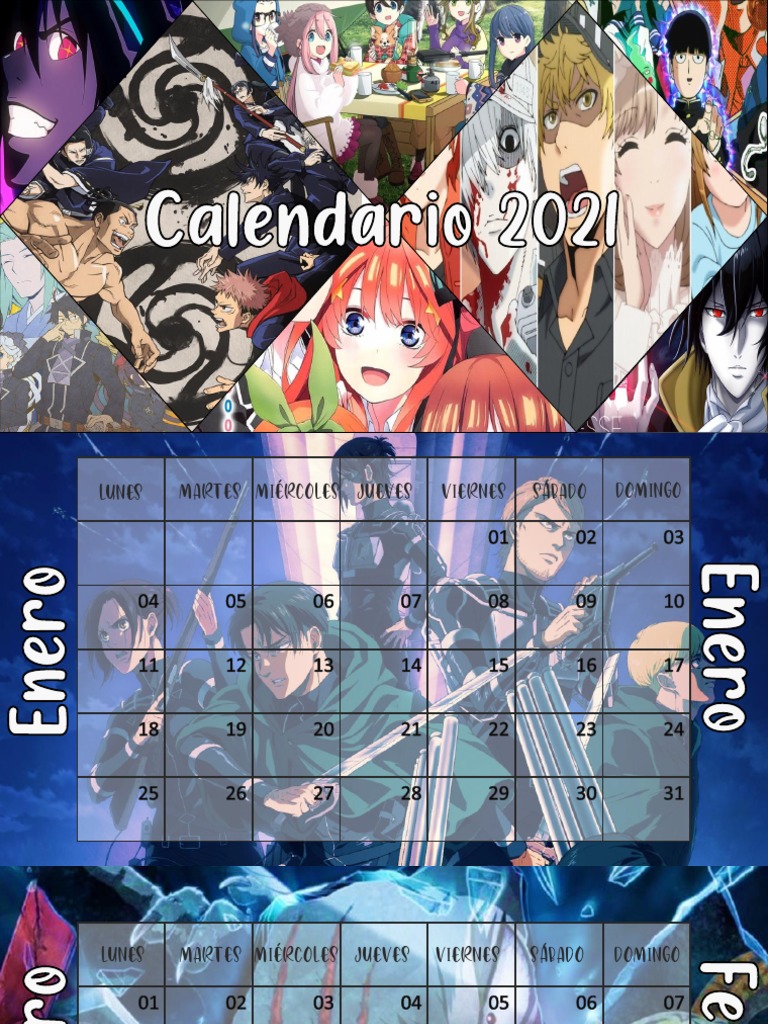 2021 Calendario Anime | PDF