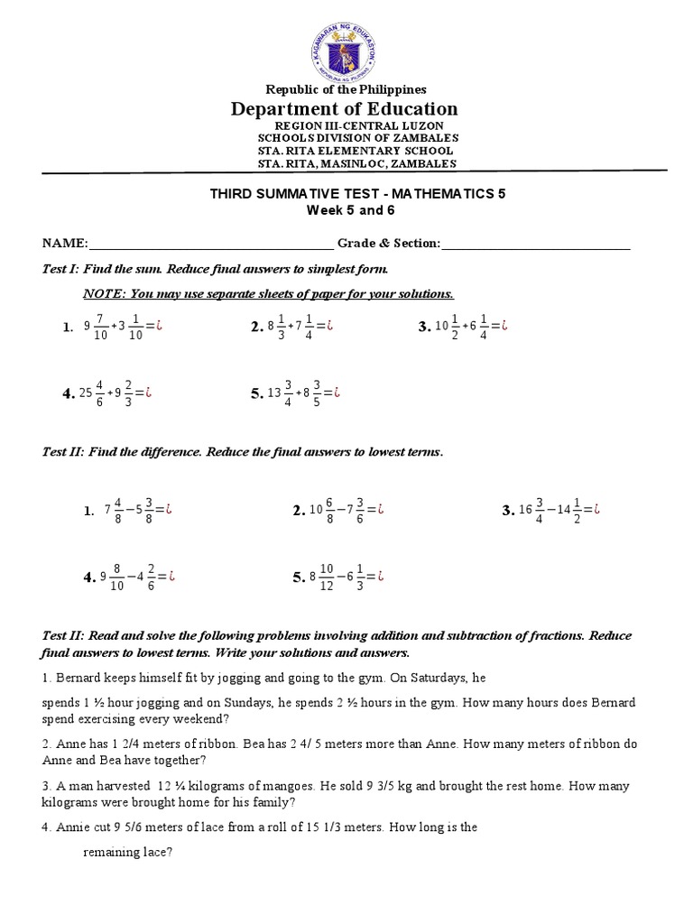 Department of Education: Republic of The Philippines | PDF ...