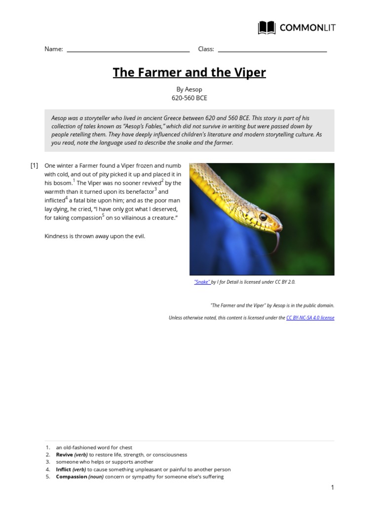 The Farmer and The Viper-Teacher | PDF | Religion And Belief