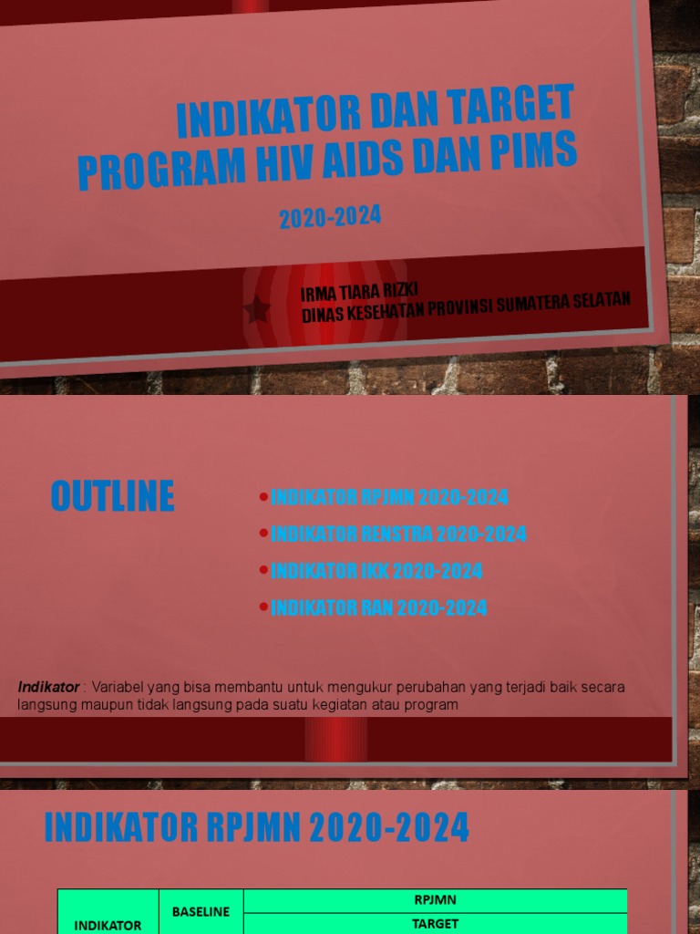 Indikator Dan Target Program Hiv Aids Dan Pims | PDF