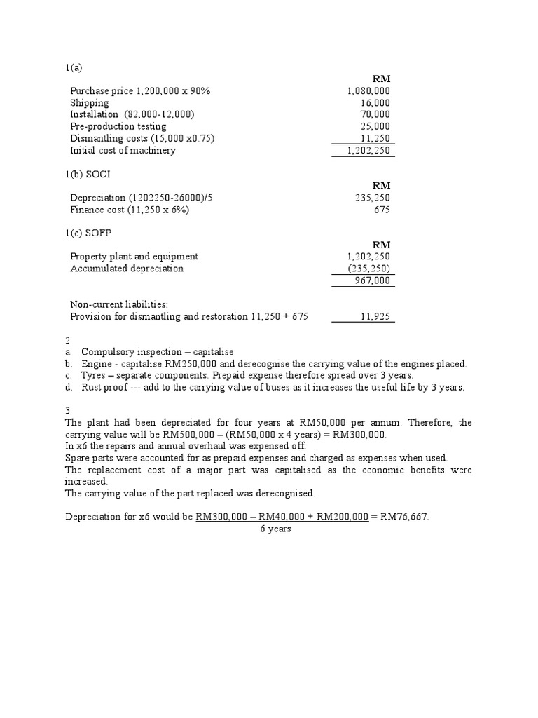 Tutorial PPE Answer | PDF | Book Value | Depreciation