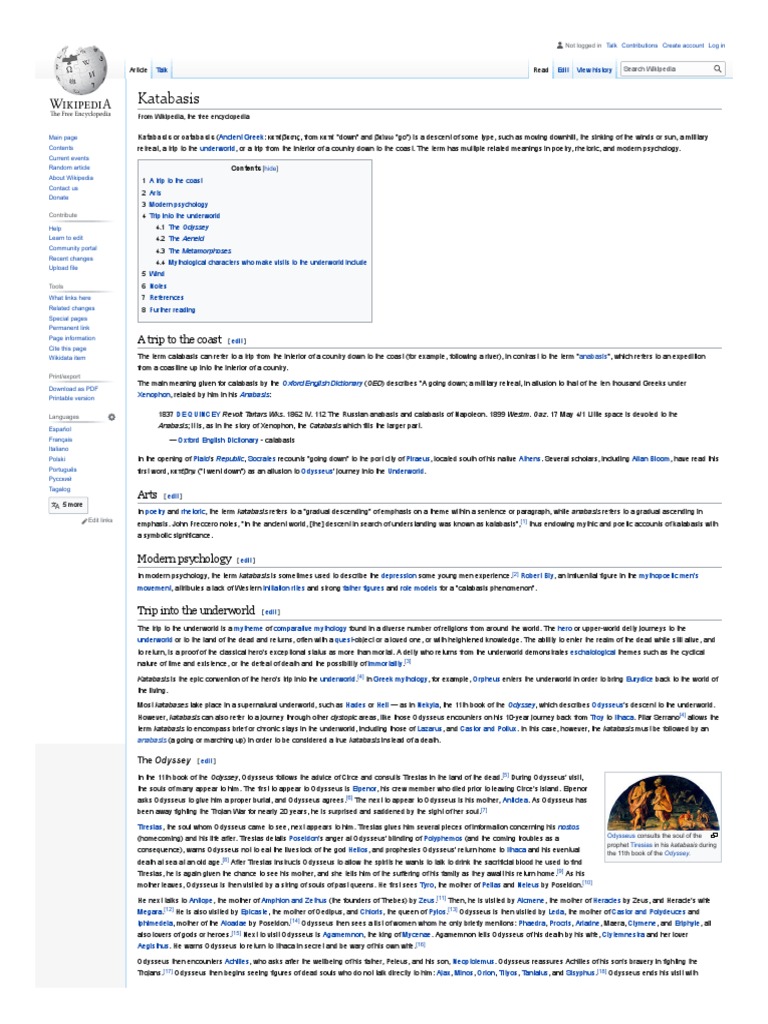 En Wikipedia Org Wiki Katabasis Trip - Into - The - Underworld | PDF ...