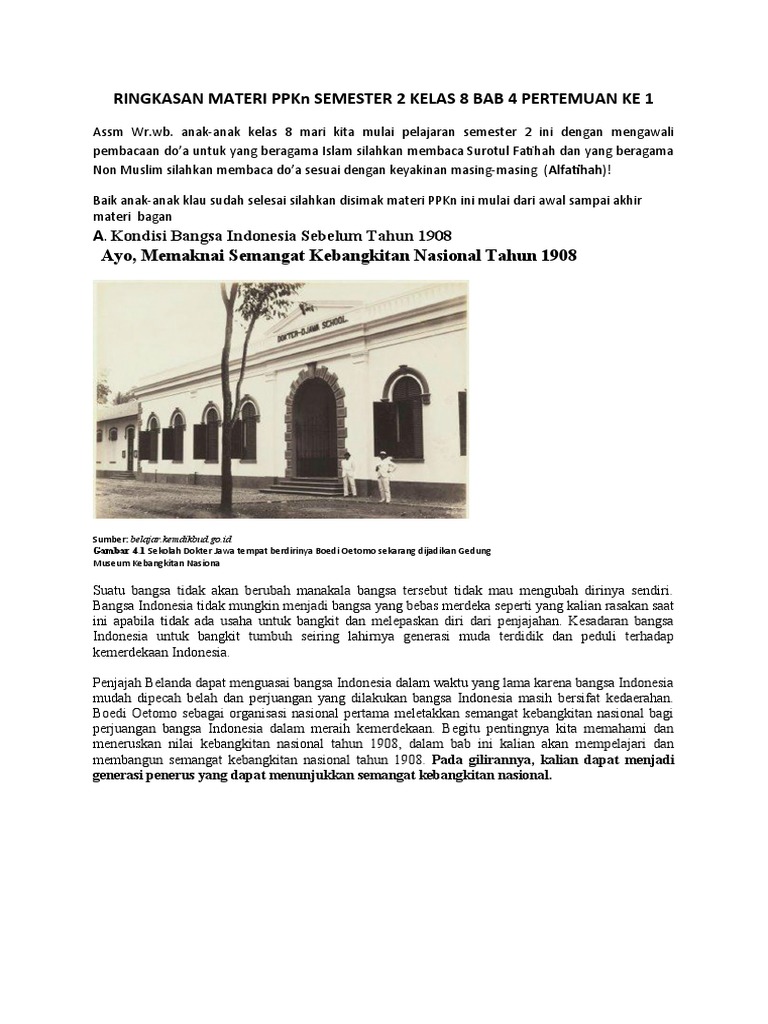 Ringkasan Materi PPKN Semester 2 Kelas 8 Bab 4 Pertemuan Ke1, 2,3dan 4 | PDF