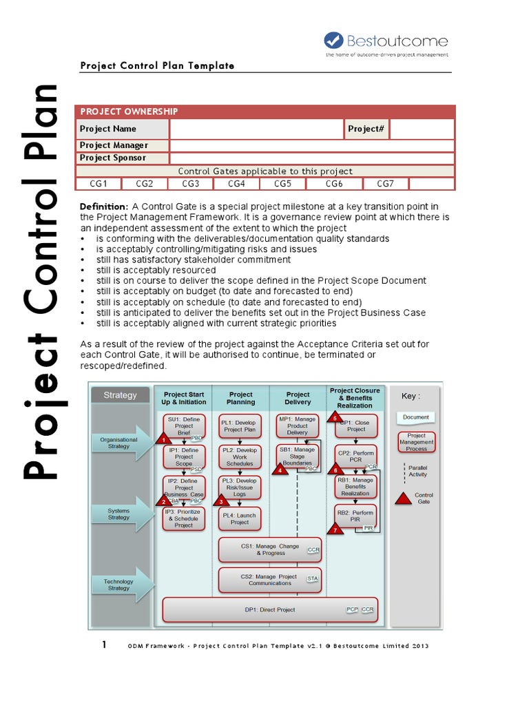 ODPM Framework - Project Control Plan Template v2.3 | PDF | Risk ... ODPM Framework - Project Control Plan Template v2.3 | PDF | Risk ...