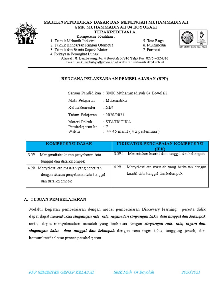 Majelis Pendidikan Dasar Dan Menengah Muhammadiyah SMK Muhammadiyah 04 Boyolali Terakreditasi A ...