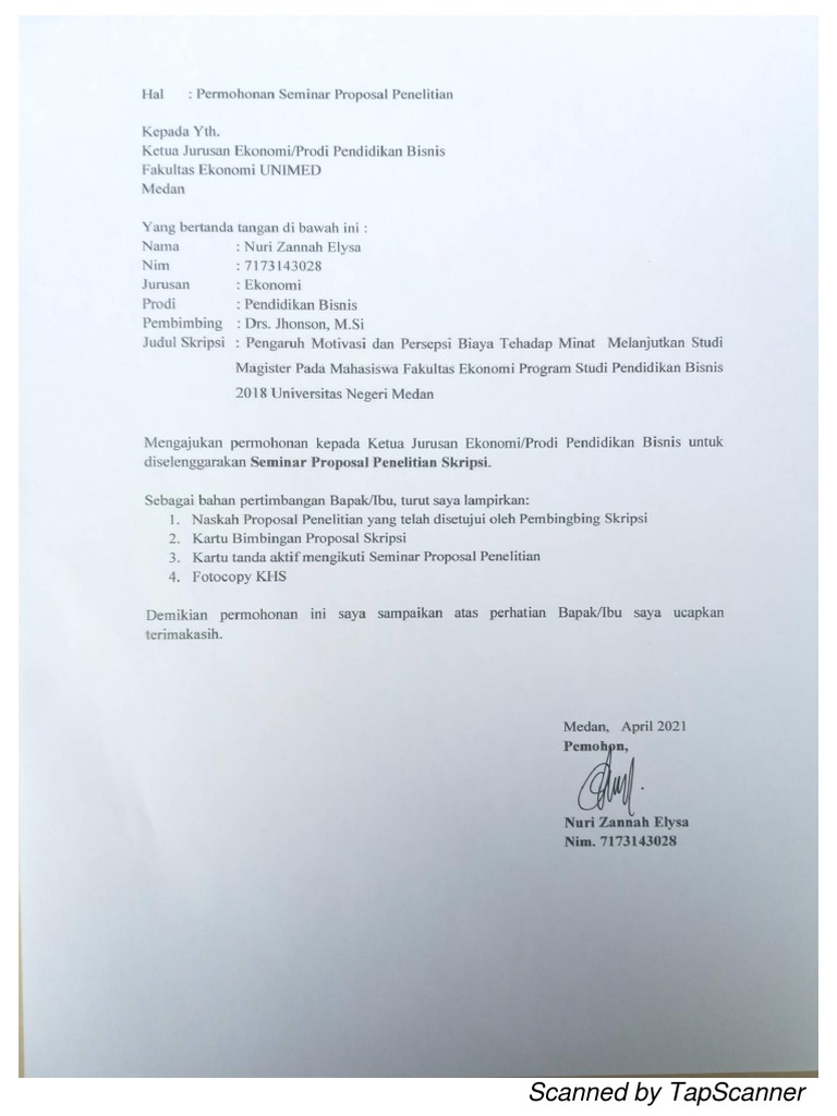 Berkas Sempro - Nuri Zannah Elysa | PDF