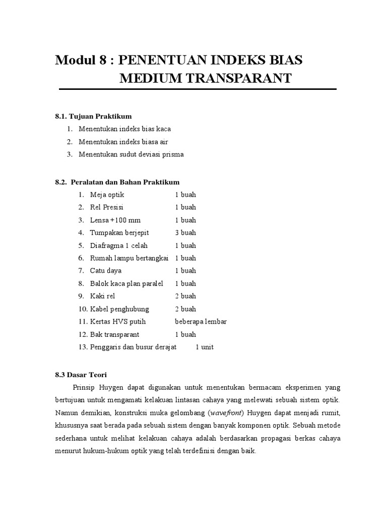 Modul 8. Indeks Bias Medium Transparant | PDF | Metode & Bahan Ajar | Seni