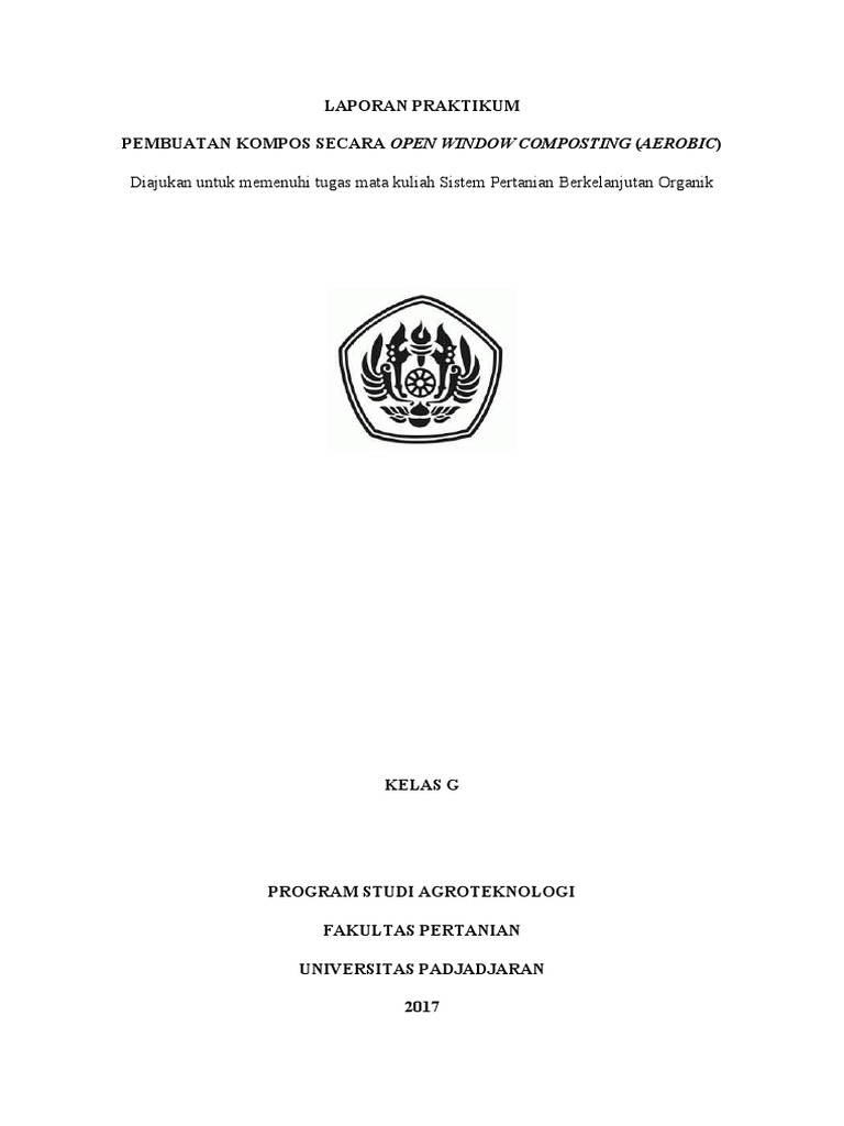 Pembuatan Kompos Secara Open Window Composting (Aerobic) | PDF