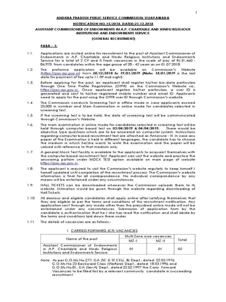 APPSC Recruitment for Assistant Commissioner Posts | PDF | Decibel ... APPSC Recruitment for Assistant Commissioner Posts | PDF | Decibel ...
