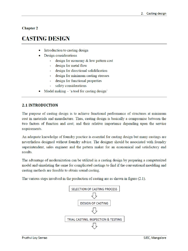 Chapter 2. Casting Design | PDF