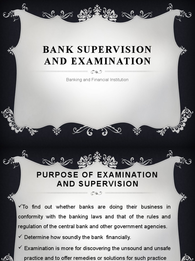 Bank Supervision and Examination | PDF | Liquidation | Banks