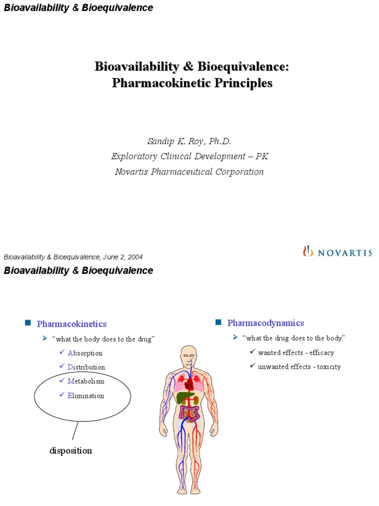 Pharmacokinetic Principles of Bioavailability and Bioequivalence | PDF ...