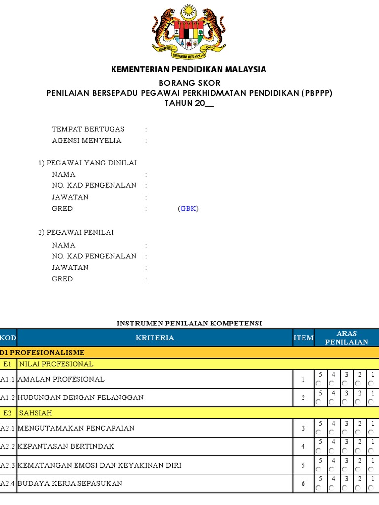 3 Instrumen GBK | PDF