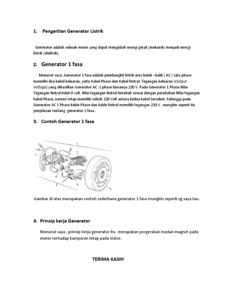 Generator 1 Fasa | PDF