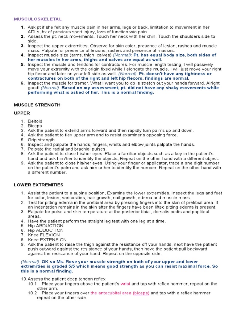 Muscle Strength Assessment Protocol | PDF | Anatomical Terms Of Motion ...