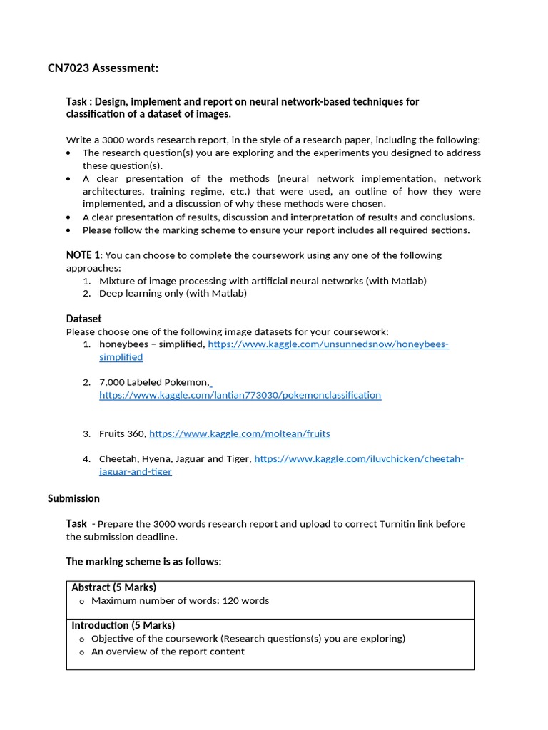 CN7023 Assessment:: Simplified | PDF | Deep Learning | Applied Mathematics
