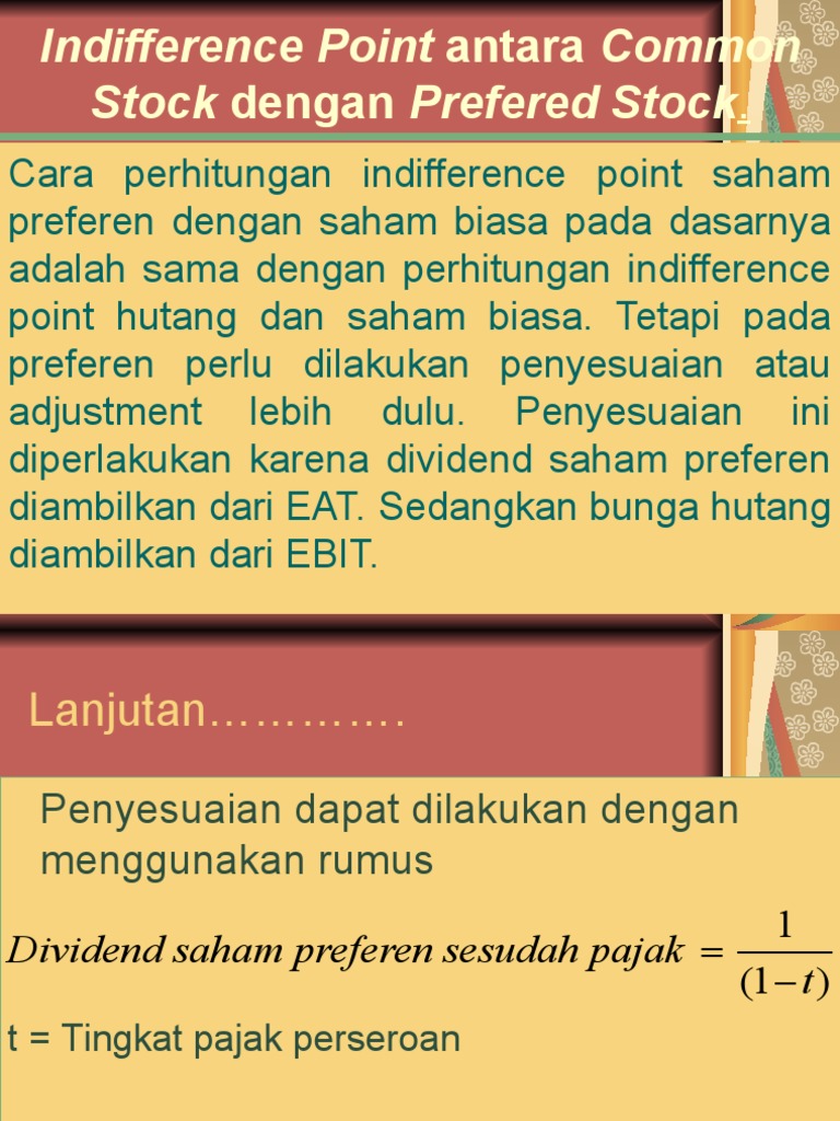 Materi 3 Indifference Point | PDF