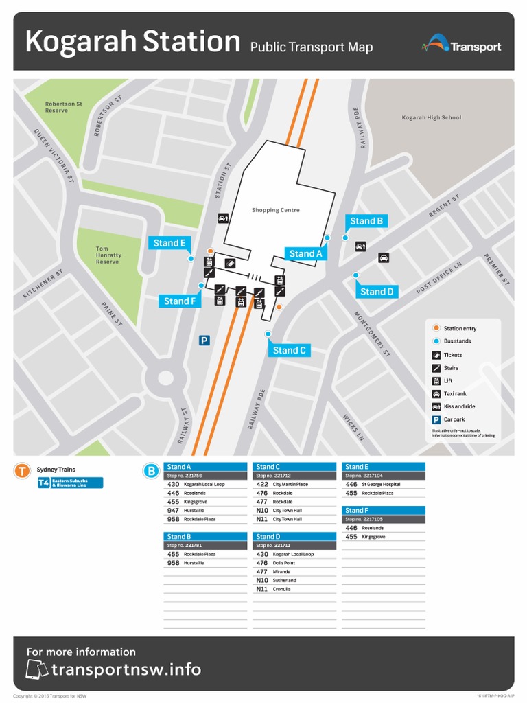 Kogarah Station (Accessible) | PDF | Land Transport | Road Transport