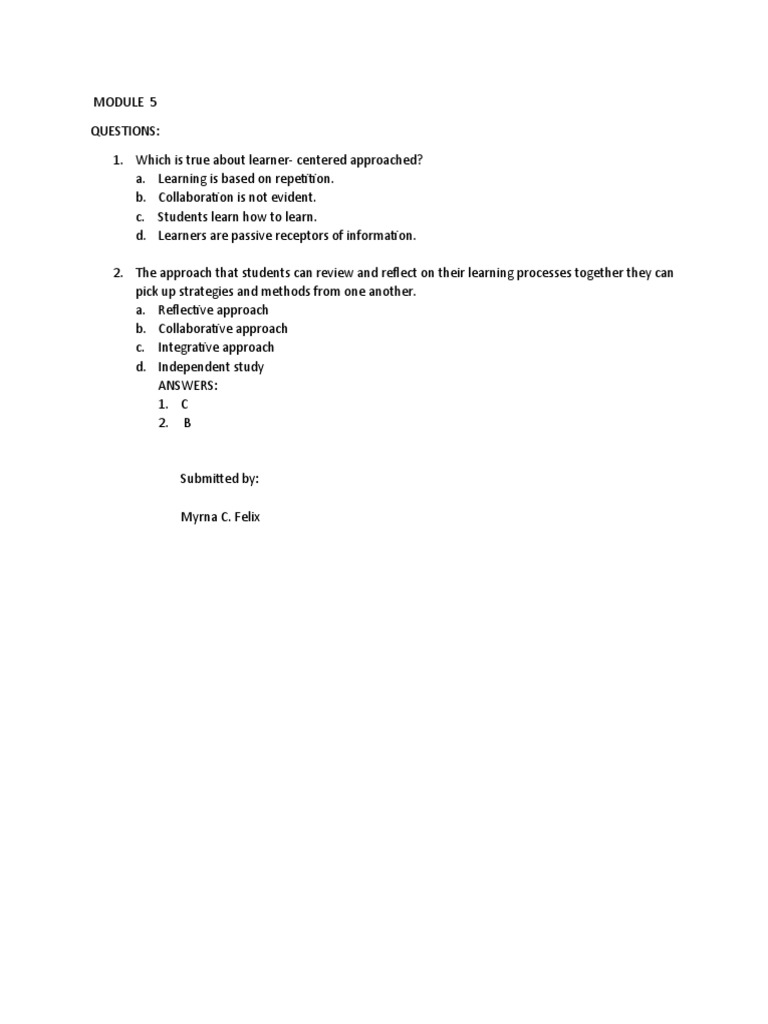 MODULE 5 Question | PDF