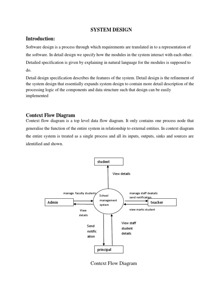 System Design: Context Flow Diagram | PDF | Information Technology ...