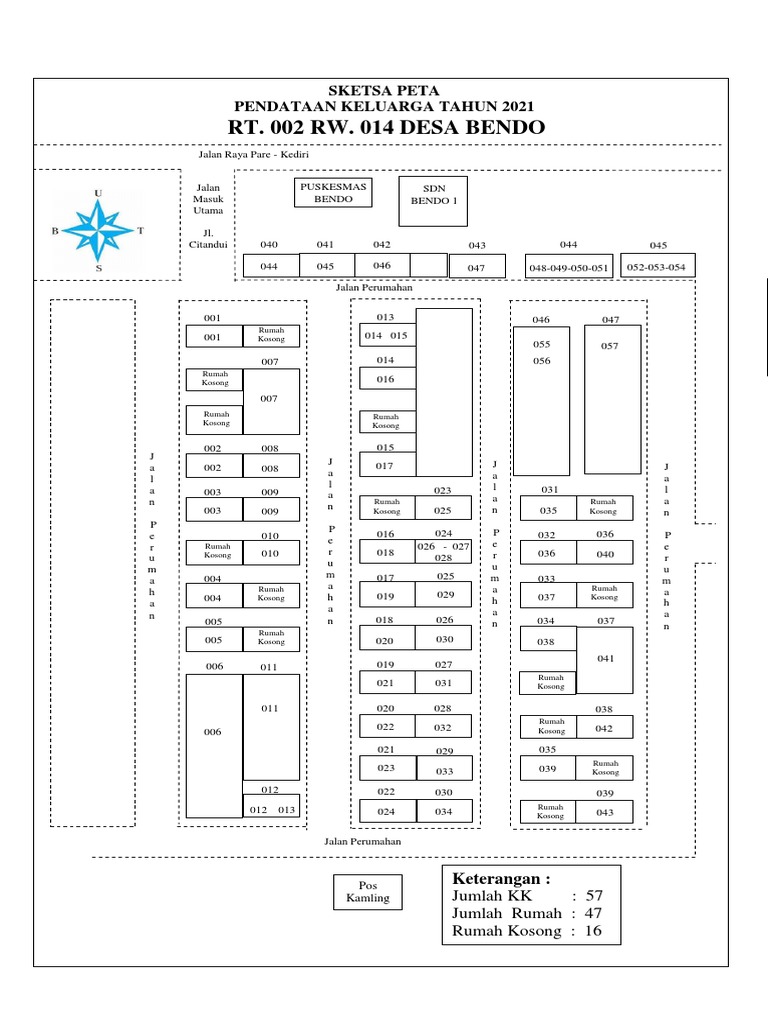 Peta Rumah RW-014-RT-002 | PDF