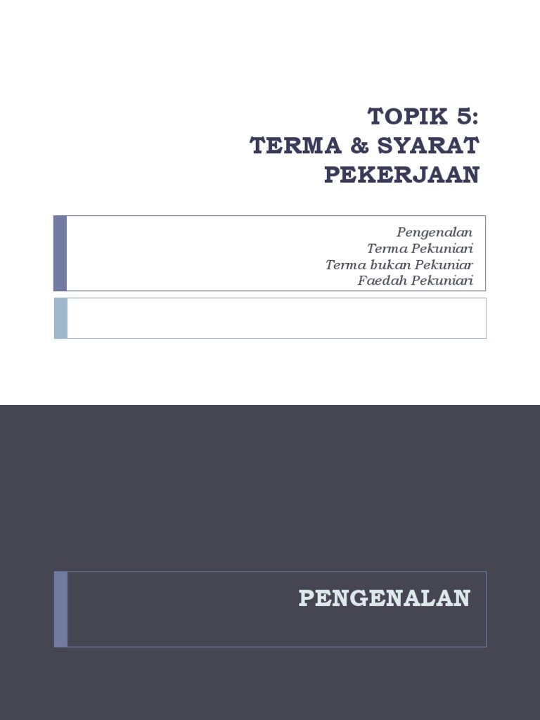 Terma Dan Syarat Pekerjaan (Updated) | PDF